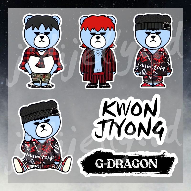 Jual STICKER KRUNK G-DRAGON (6 pcs)| Sticker Vinyl Anti Air | Shopee ...