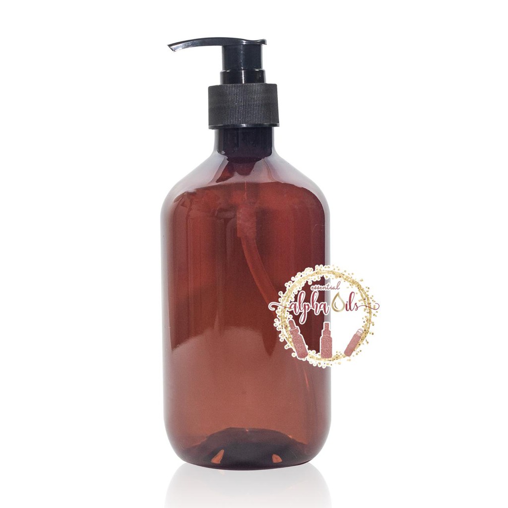 Jual Botol Pump Plastik Tebal Coklat Amber 500ml Tutup Hitam IMPORT | Shopee Indonesia