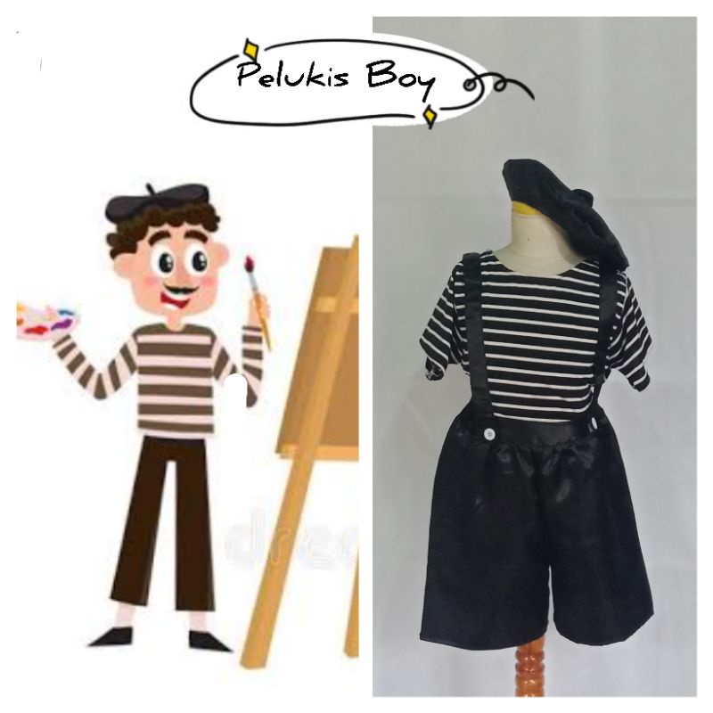 Jual Kostum Pelukis Boy Baju Profesi Anak | Shopee Indonesia