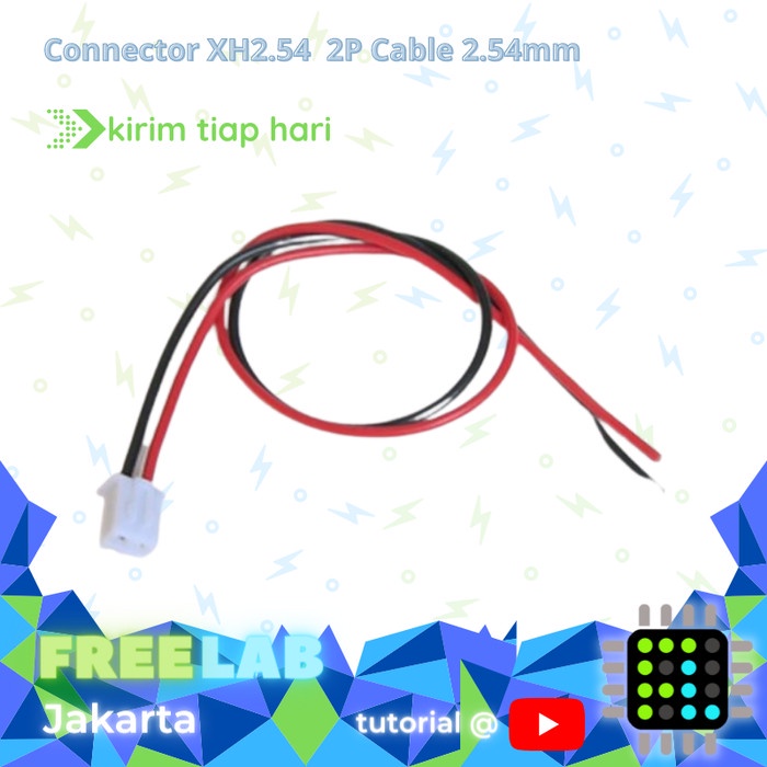 Jual Kabel Connector XH2.54 2P Male 20cm Head Cable 2 Pin JST 2.54mm | Shopee Indonesia
