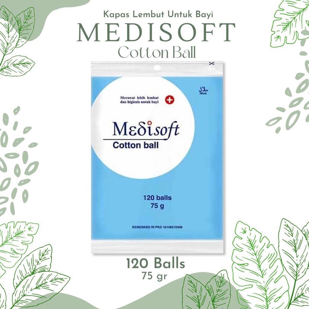 Jual Kapas MEDISOFT Kapas Bulat Selection Bayi Cotton Ball Bola ...