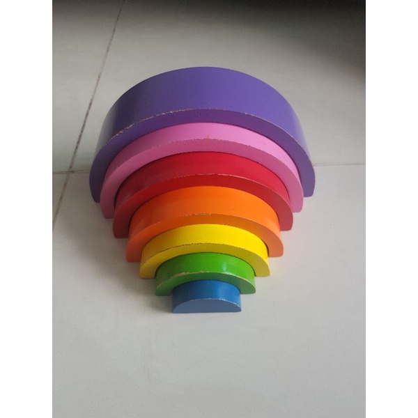Jual rainbow stack kayu 7 warna | Shopee Indonesia