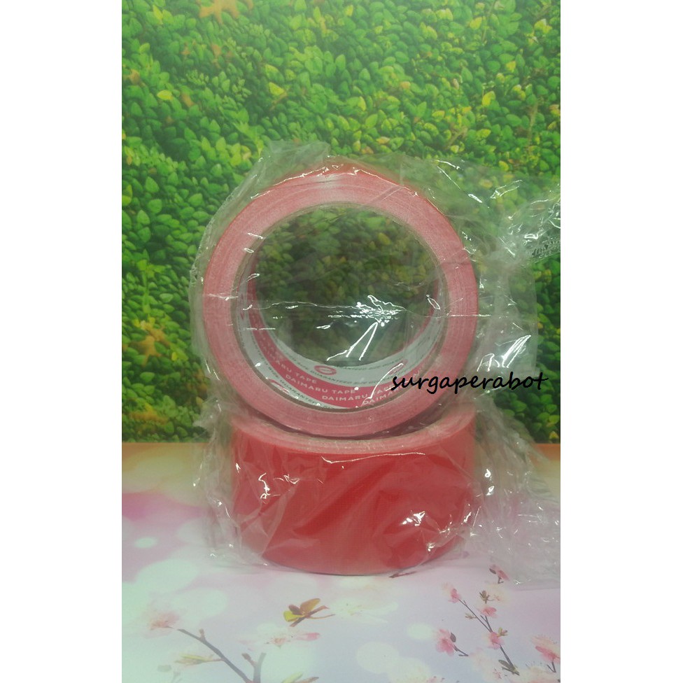Jual LAKBAN KAIN DAIMARU MERAH 48mm x 12 meter LAKBAN JILID CLOTH TAPE WARNA | Shopee Indonesia