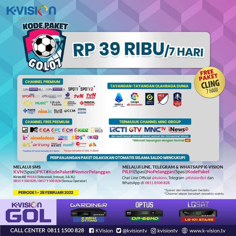 Jual Voucher K-Vision Paket GOL07 Gardiner Optus Lgsat Gratis Paket Bintang 7 - 28 Hari | Shopee ...