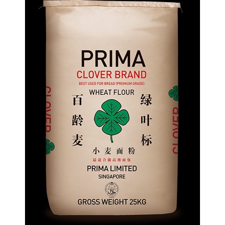 Jual TEPUNG GANDUM PRIMA CLOVER BRAND - WHEAT FLOUR 25 KG | Shopee ...