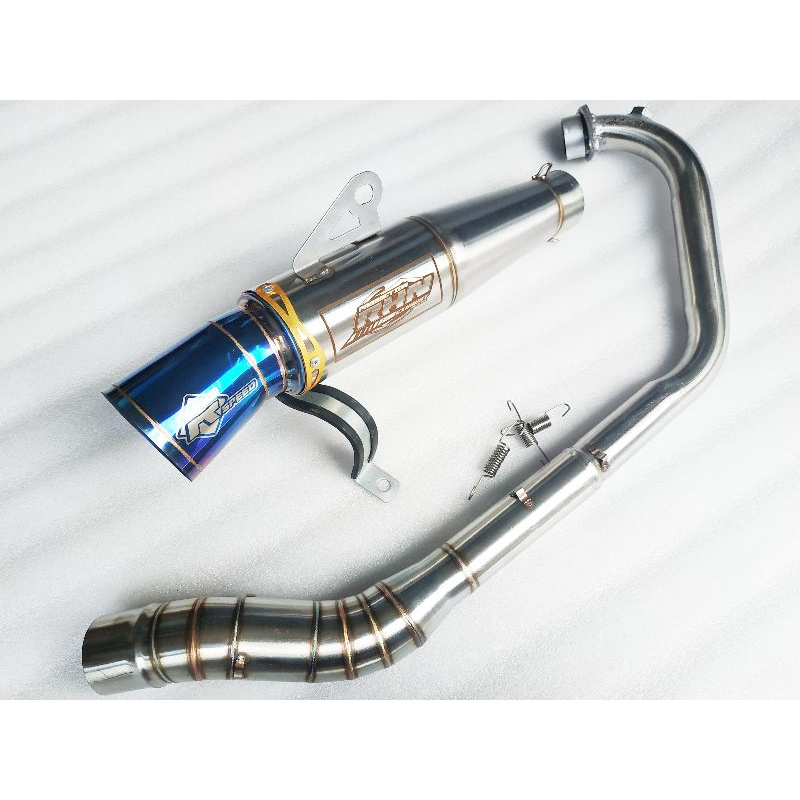 Jual ""1 SET EXHAUST PIPE CANISTER 51 MM + BIG ELBOW FOR Tmx 125/155 ...