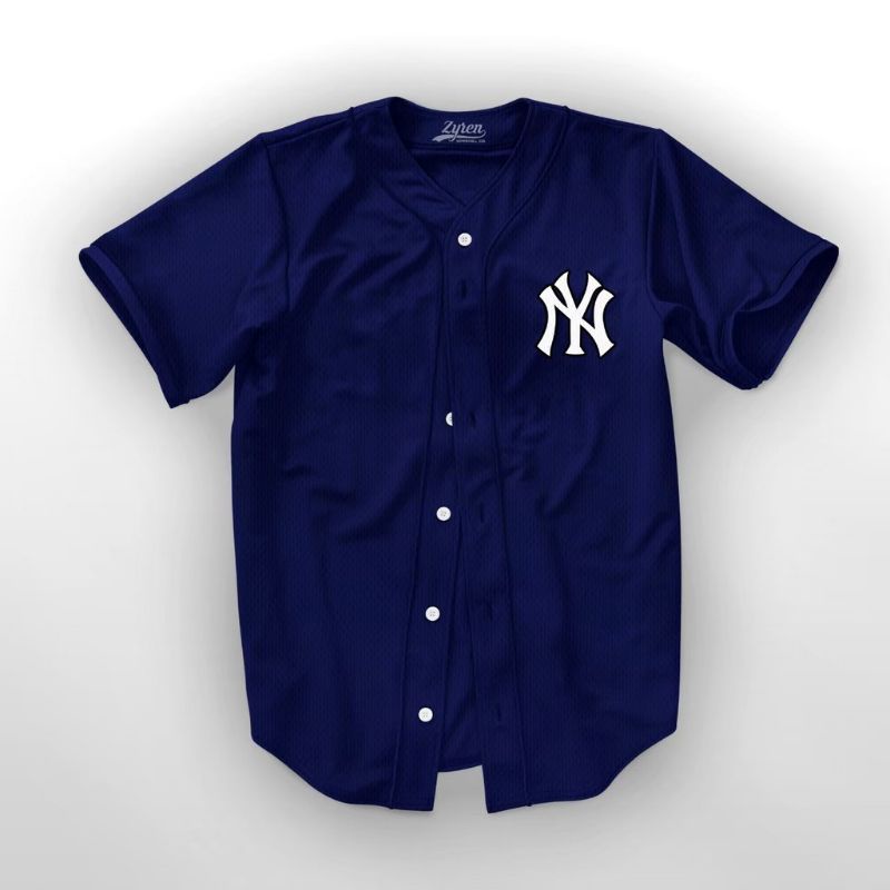 Jual kaos jersey baseball putih premium/baju baseball/kaos basball ...