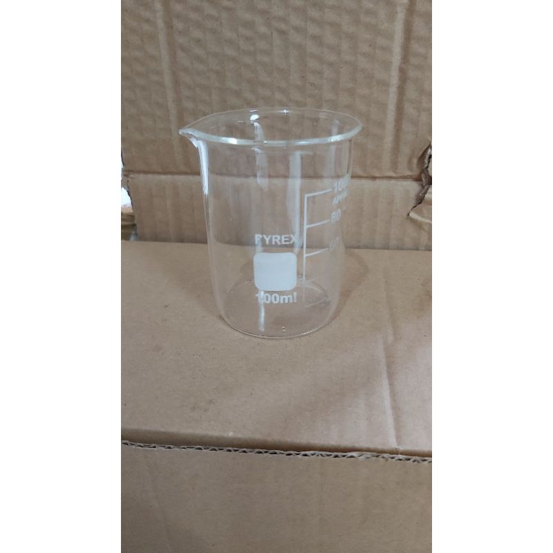 Jual gelas beaker 100ml /gelas kimia 100ml pyrex | Shopee Indonesia