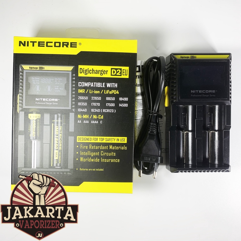 Jual NITECORE D2 CHARGET BATTERY 2 SLOT UNIVERSAL CHARGER AUTHENTIC ...