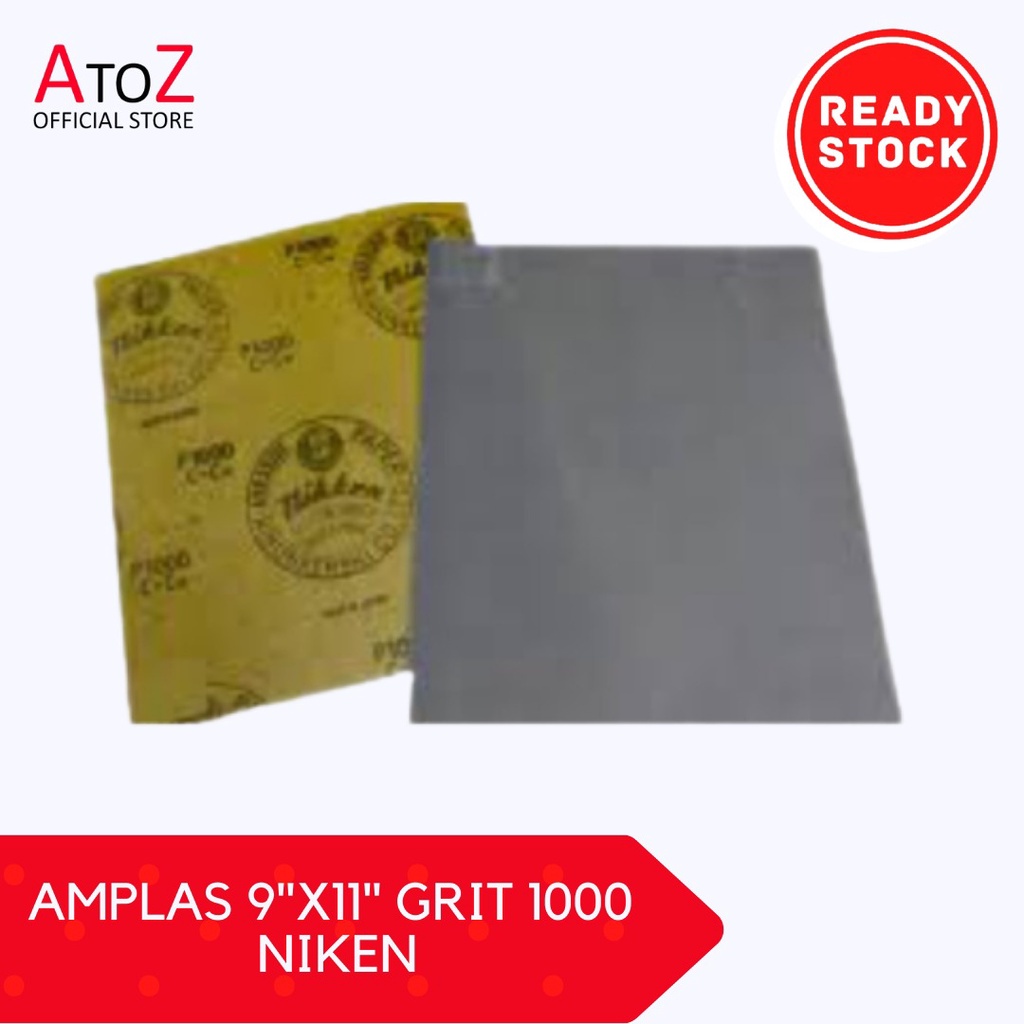 Jual AMPLAS 9"X11" GRIT 1000 NIKEN | Shopee Indonesia