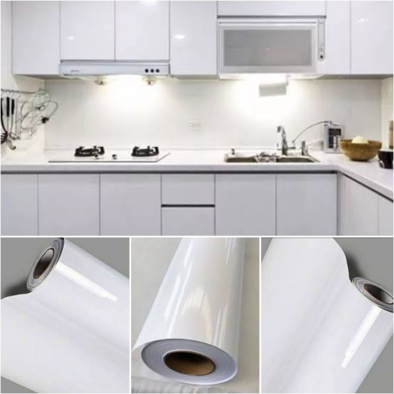 Jual stiker vinyl lemari meja putih doff dan glossy | Shopee Indonesia