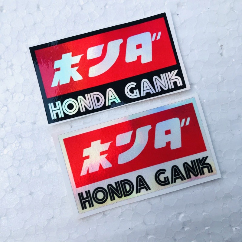 Jual Sticker HONDA GANK Hologram Laminasi Glossy Min. Order 20 Ribu ...