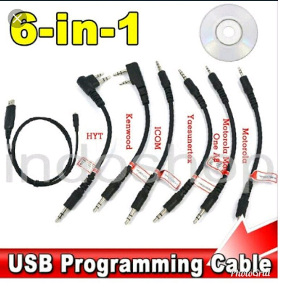 Jual Programming Cable Kabel Progam HT 6 in 1 for HT Baofeng Motorola ...