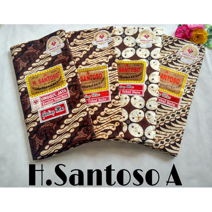Jual Kain Batik Haji SANTOSO Unggul Jaya warna SOGAN ELBH | Shopee ...