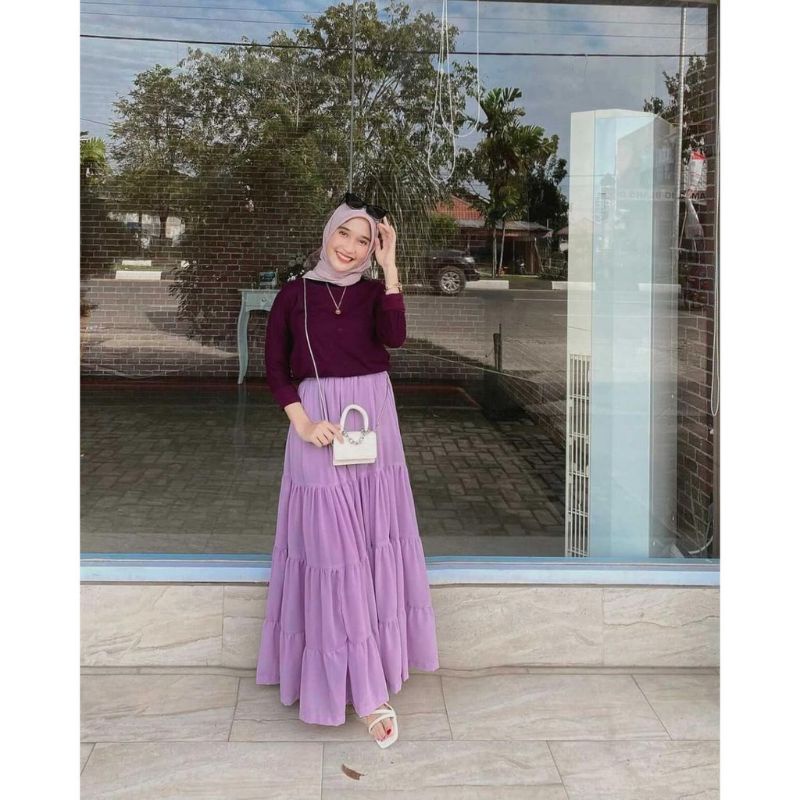 Jual Rok Rimpel Ceruty / Rok Susun Kekinian YE Boutique | Shopee Indonesia