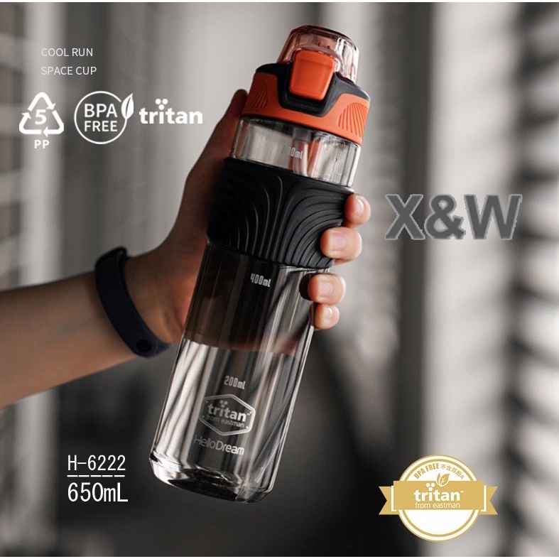 Jual Botol Minum Tumbler Sport Lari Polos 650ML X&W 6222 Tritan Plastik ...