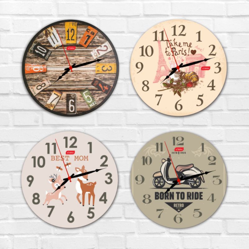Jual Jam Dinding Kamar Rumah Hiasan Dinding Dekorasi jam dinding shabby ...