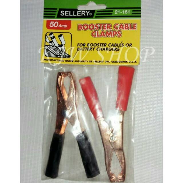 Jual Booster Cable Clamp Jepit Aki Jumper Tembaga Set 2pcs 50A Sellery ...