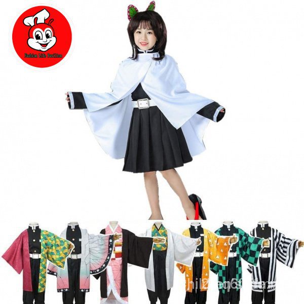 Jual MF7l Anime Demon Slayer Cosplay Kids Uniform Costume Child Dress ...