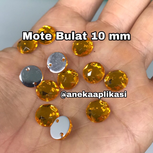 Jual 1 LUSIN BULAT 10 MM MOTE BATU DIAMOND RESIN PAYET KRISTAL AKRILIK ...