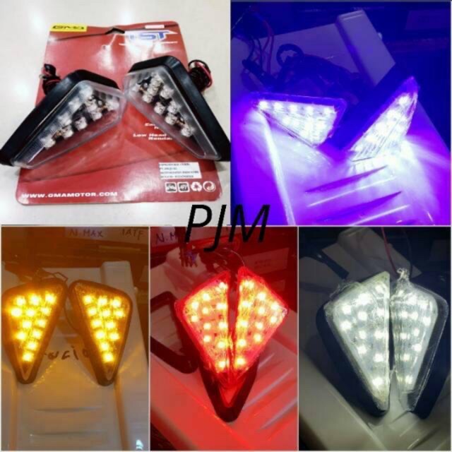 Jual Sen Tempel Lampu Sein Tempel Segitiga LED Universal Buat R15 V2 V3/Cbr150r/Gsx150/Ninja250 ...