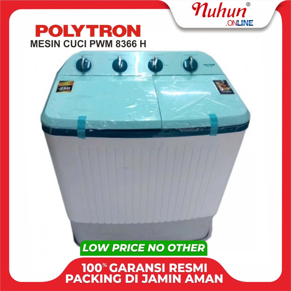 Jual [CIANJUR] POLYTRON PWM 8366 Hijab Series - Mesin Cuci 2 Tabung 8 ...