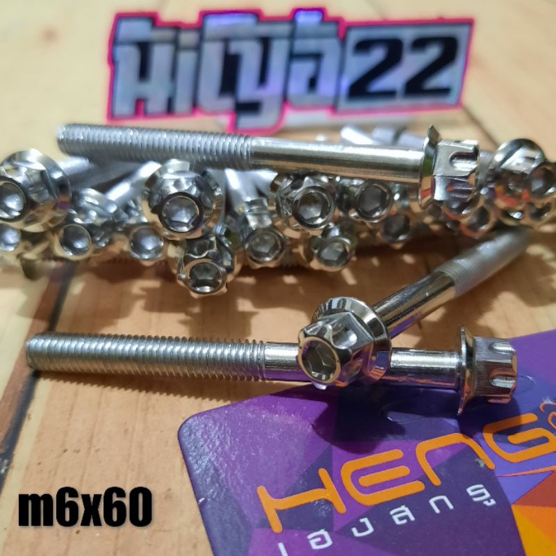 Jual baut 10 probolt 6x60 stainless model gear 2 kunci by heng thailand ...