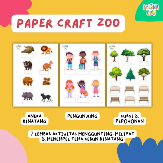 Jual Printable Worksheet Aktivitas Menggunting & Menempel 66 Lembar ...