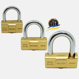 Jual Gembok Balok Kuningan Soligen 40MM 50MM 60MM Gembok Pagar Pintu ...