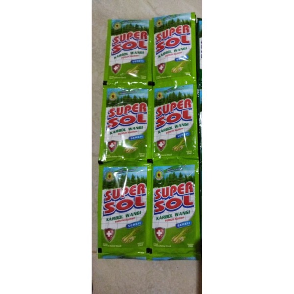 Jual SUPER SOL KARBOL SACHET 1 RENCENG ISI 12 SACHET X 25 ML | Shopee ...
