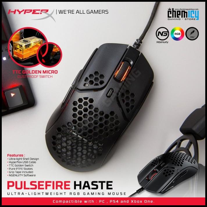 Jual Hyperx Pulsefire Haste Rgb Ultra Lightweight Gaming Mouse | Shopee ...