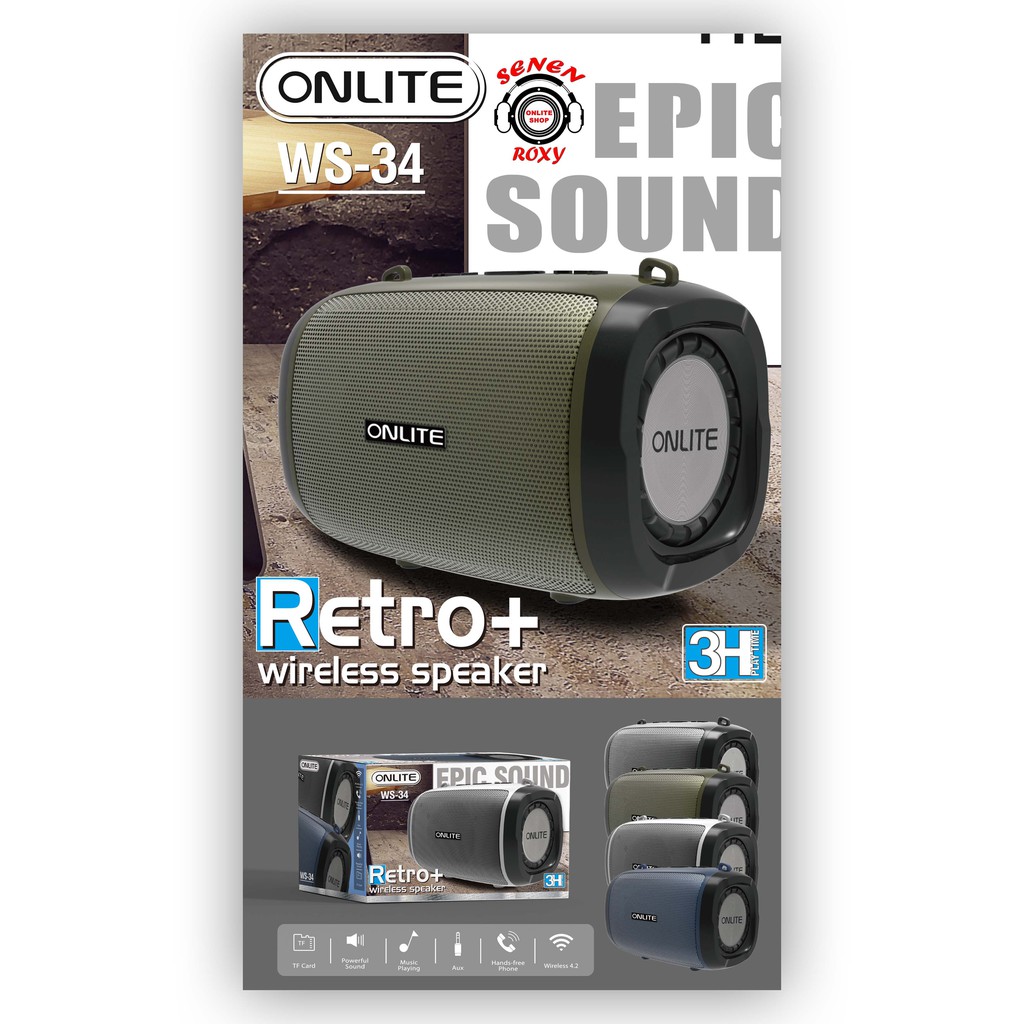 Jual ONLITE DESK WIRELESS SPEAKER WS-34 | Shopee Indonesia