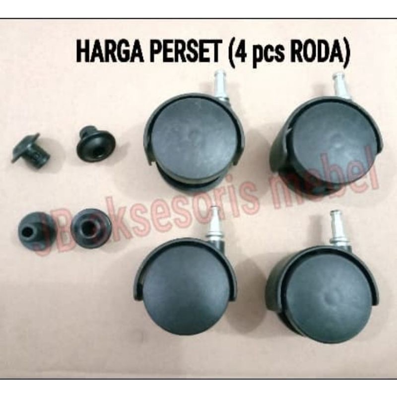 Jual RODA KURSI PLASTIK 2" (50 MM) MODEL TANCAP | Roda Caster Plastik 5 ...