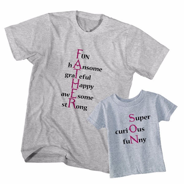 Jual Kaos Couple Ayah Anak Arti dari Father & Son, Baju Lengan Pendek ...