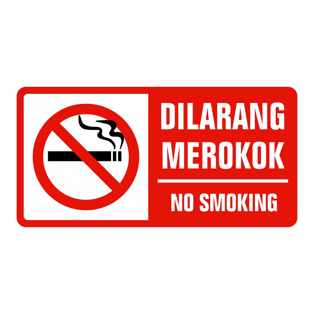 Jual RAMBU DILARANG MEROKOK NO SMOKING 15CM X 30CM AKRILIK | Shopee ...