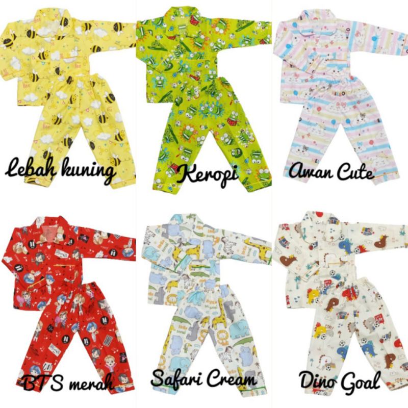 Jual PIYAMA ANAK 1-5 TAHUN TANGAN PANJANG | Shopee Indonesia