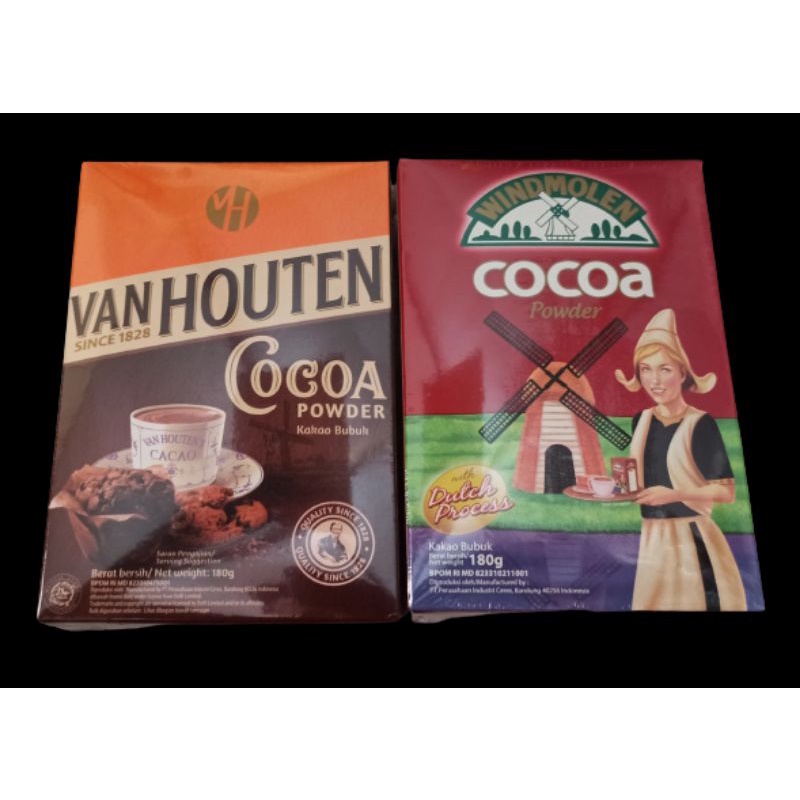 Jual Coklat Bubuk / Cocoa Powder - Van Houten / Windmolen 45 80 160 ...
