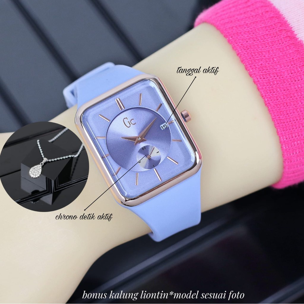 Jual Jam Tagan Wanita Gc Tali Rubber Free Liontin Model Seperti Foto ...