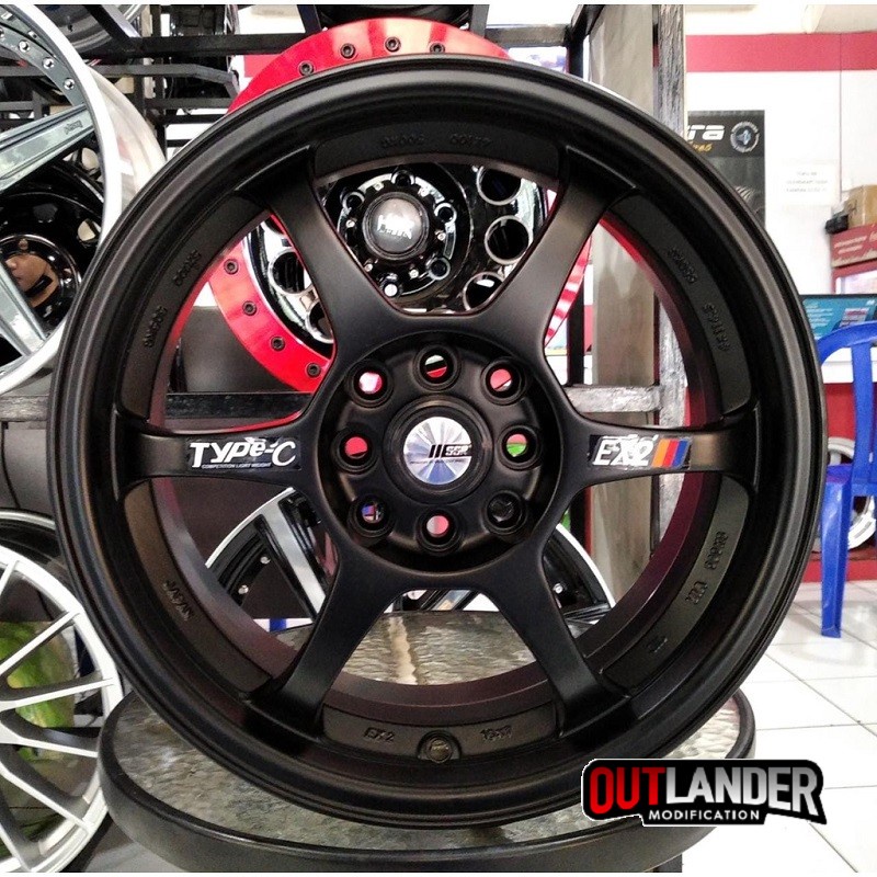 Jual Velg Ssr Type C Ring 16 Lebar 7 Pcd 4x100 4x114,3 Satin Black R16 Pelek Mobil Sigra Datsun ...