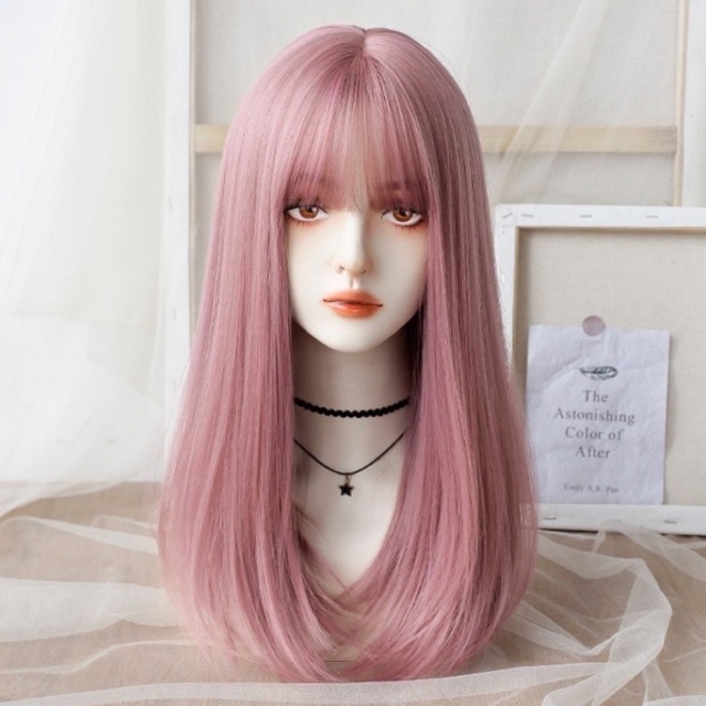 Jual WIG AKEMI PONI LURUS LAYER 45cm - SMOKE PINK | Shopee Indonesia
