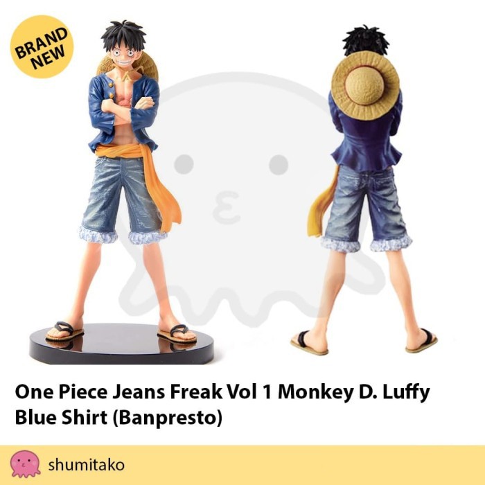 Jual One Piece Jeans Freak Vol 1 Monkey D. Luffy Blue Shirt by ...