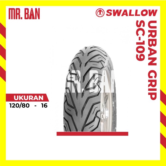 Jual Ban Motor Ring 16 Swallow SC-109 Urban Grip Tubles Uk. 120/80-16 TL | Shopee Indonesia
