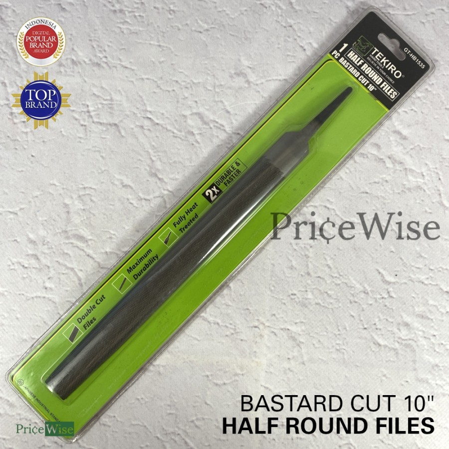 Jual Kikir Setengah Bulat Kasar 10 inch Tekiro Half Round Files Bastard ...
