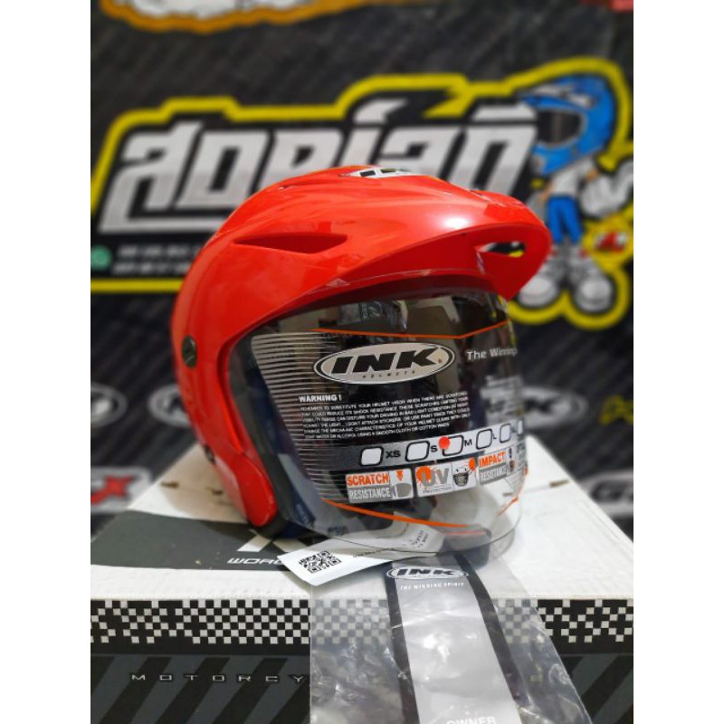 Jual HELM INK CX22 RED FIRE ORIGINAL HELM INK TOPI ORIGINAL MERAH ...