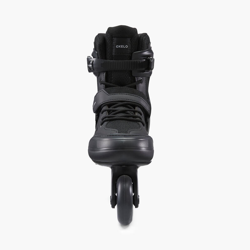 Jual Decathlon OXELO Men's Inline Fitness Skates FIT100 - Black/Silver ...