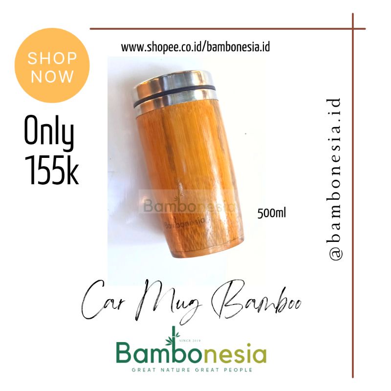 Jual Tumbler Bambu Car Mug Bambu Aesthetic Botol Bambu | Shopee Indonesia