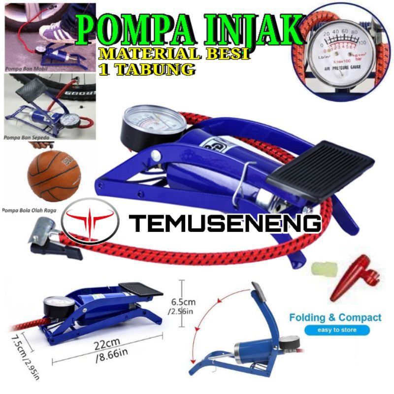 Jual Pompa Angin Pompa Injak Untuk Ban Motor Sepeda Mobil Poma Darurat ...