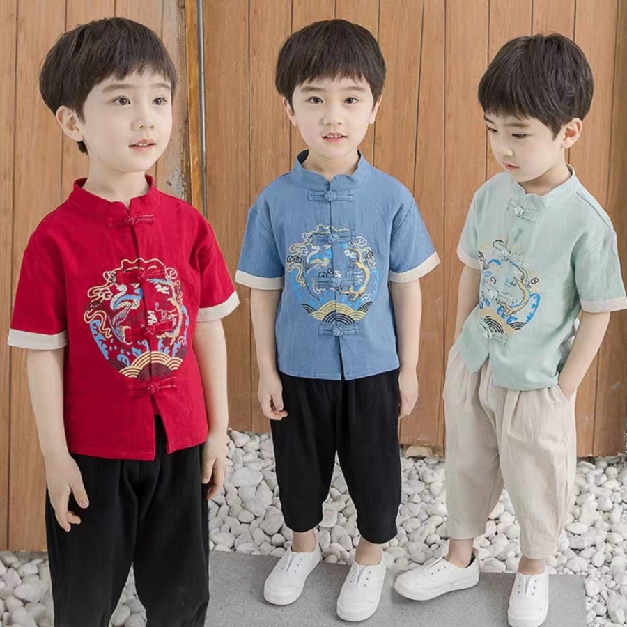 Jual Cheongsam anak chinese new year traditional clothes dragon phoenix ...