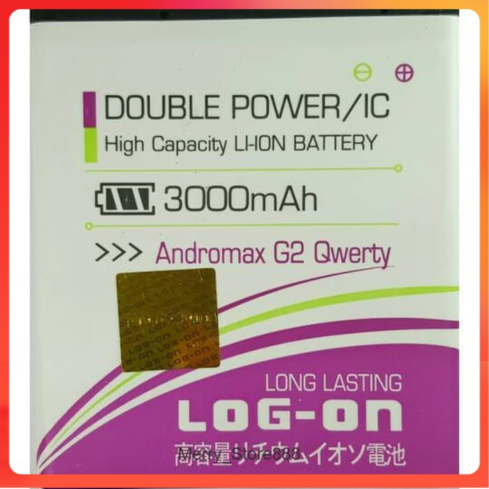 Jual Batere Batre Baterai Double Power IC Log-On ANDROMAX G2 / G2 QWERTY | Shopee Indonesia