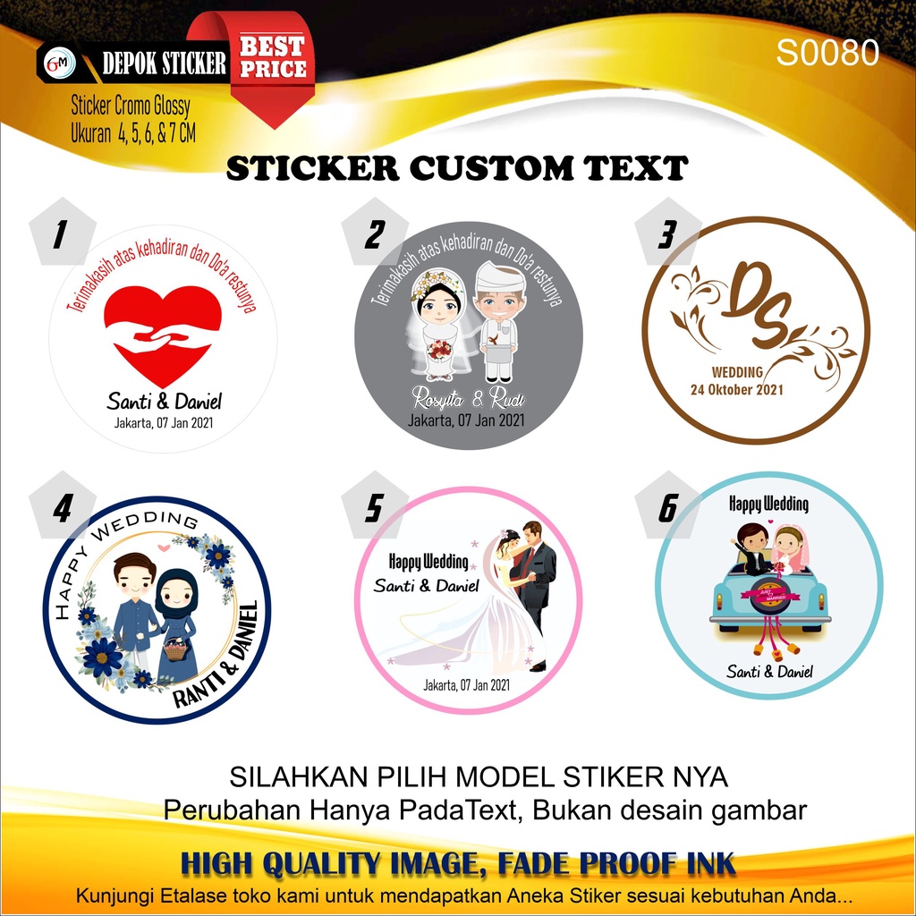 Jual Stiker WEDDING SOUVENIR Nikahan | Shopee Indonesia